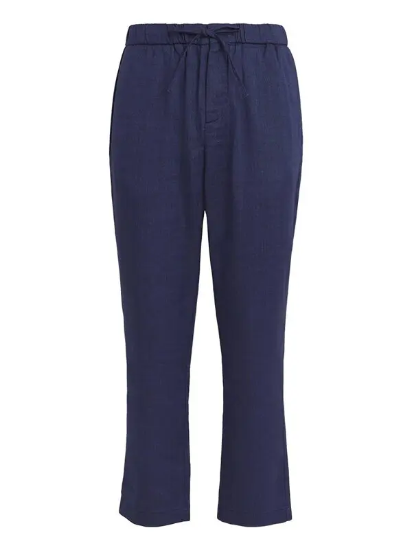 Frescobol Carioca Linen-cotton Oscar Chinos - Blue