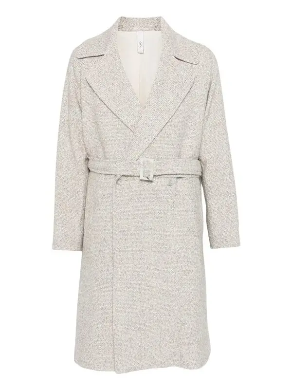 HEVO Textured Weave Coat - Beige