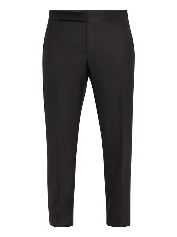 Giorgio Armani Solid Formal Tuxedo Pants - Black