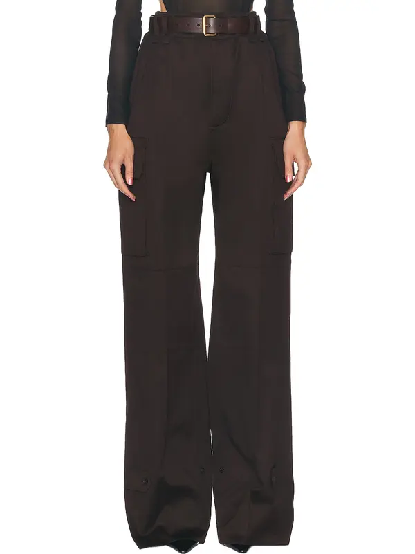 Saint Laurent Wide Leg Pant - Marron Vintage