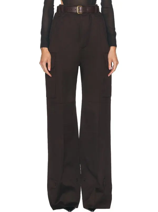 Saint Laurent Wide Leg Pant - Marron Vintage
