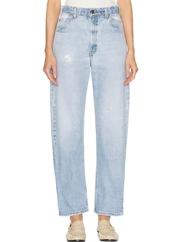 ALIGRACE Relaxed Straight Leg Jeans - Light