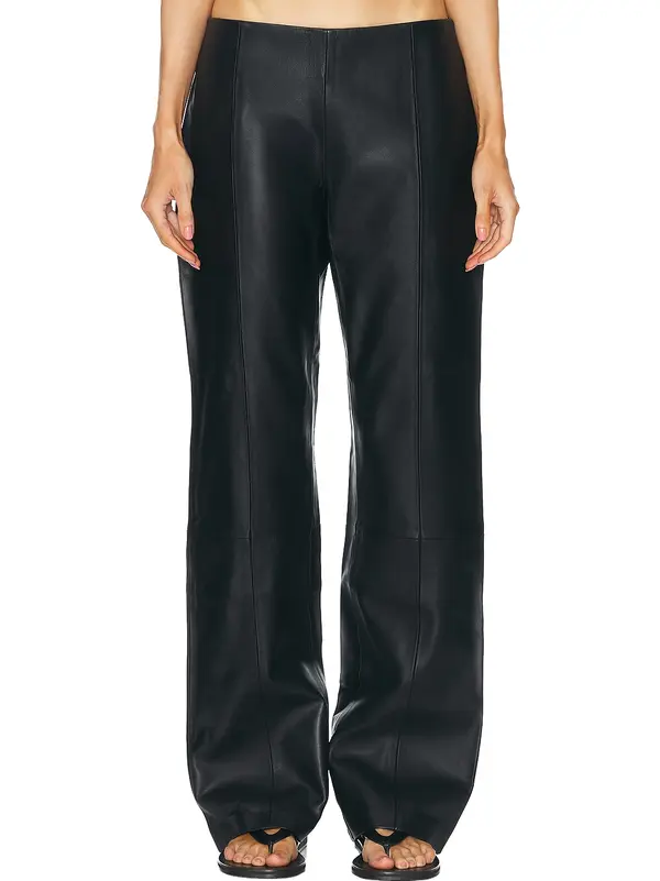 ST. AGNI Leather Pant - Black