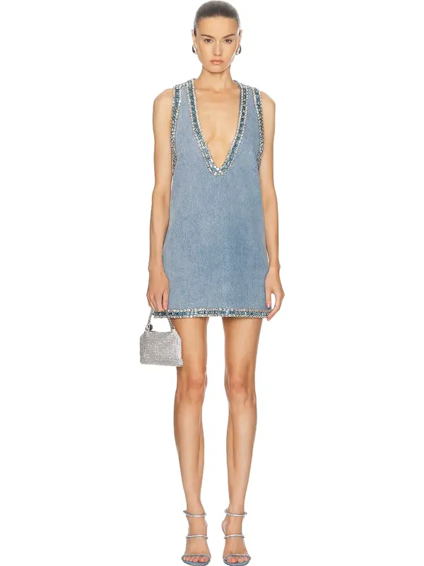 Retrofete Stevie Denim Mini Dress - Tangier