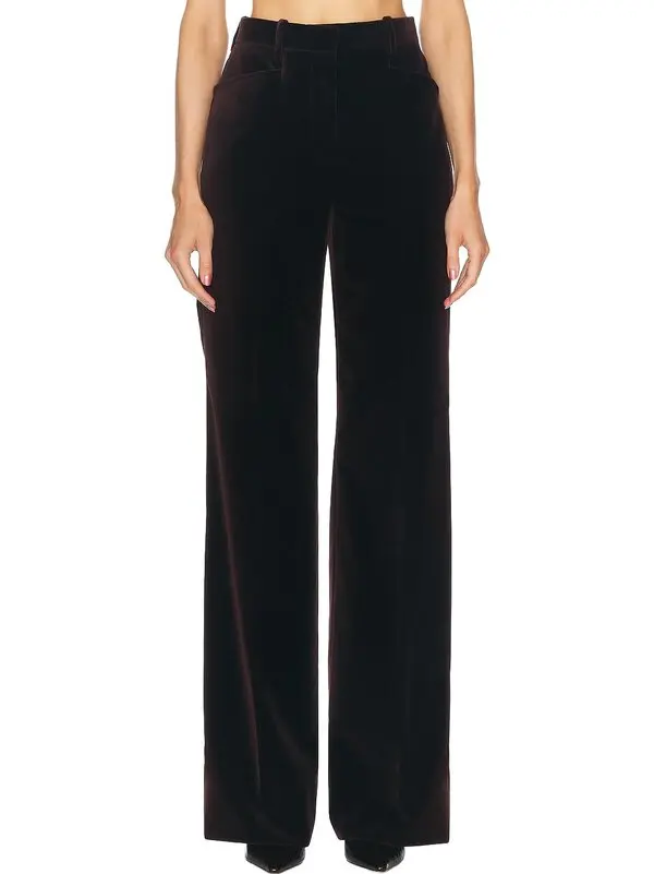 TOM FORD Boot Cut Pant - Dark Oak