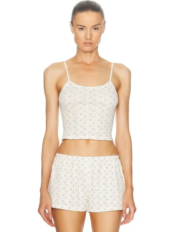 COU COU The Picot Tank Top - English Rose