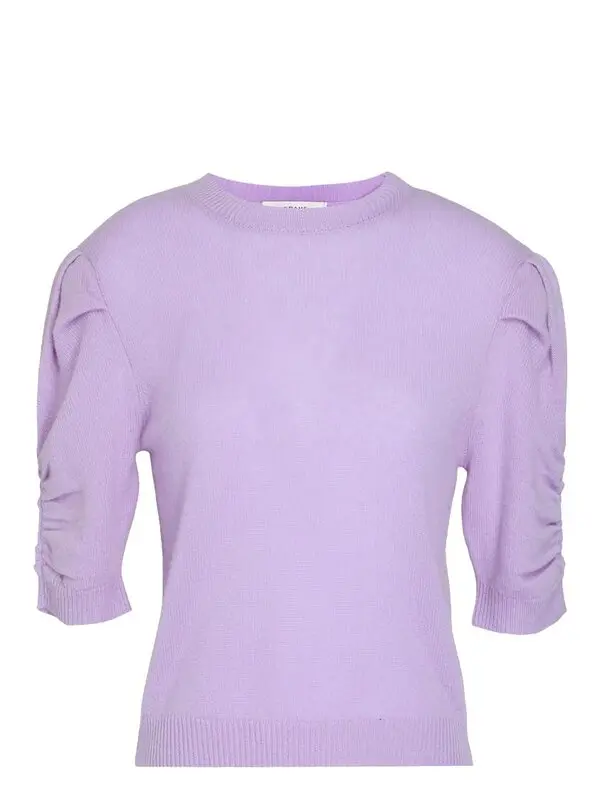 FRAME Ruched Cashmere Sweater - Lilac