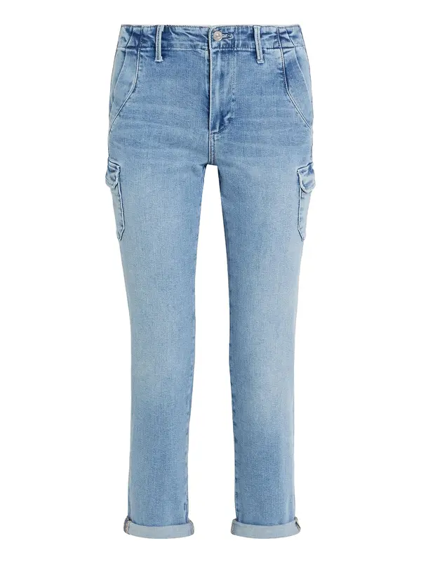 Paige Drew Cropped Slim-leg Jeans - Light Denim