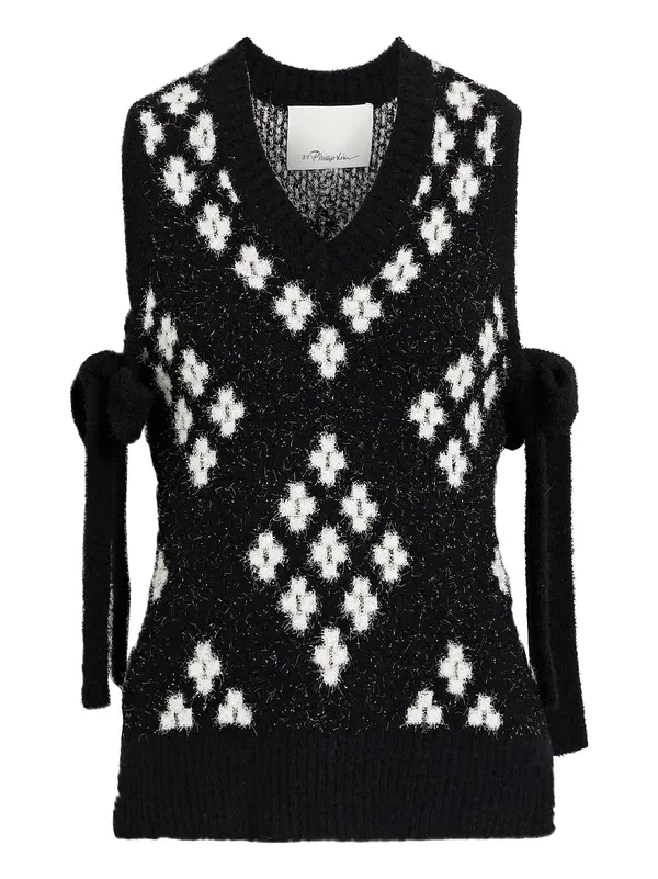 3.1 Phillip Lim Jacquard-knit Vest - Black