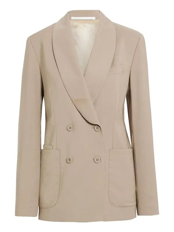 Officine Générale Johanne Double-breasted Wool Blazer - Sand
