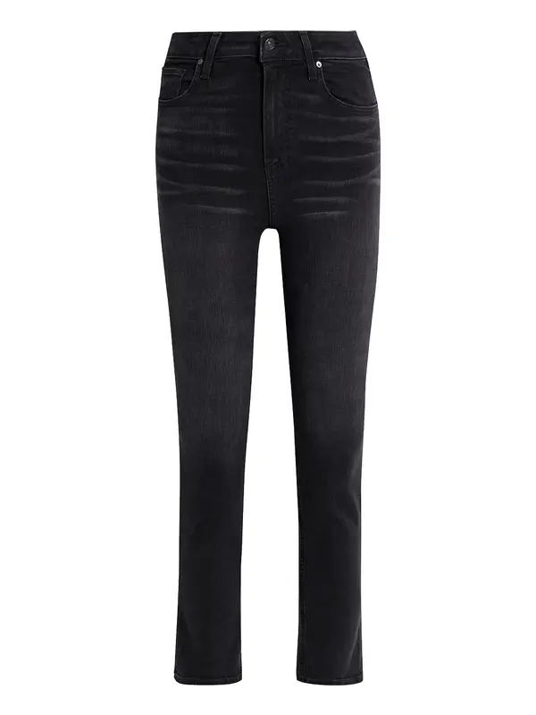 Paige Sarah High-rise Slim-leg Jeans - Charcoal