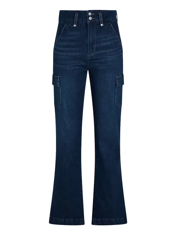 Paige Dion High-rise Flared Jeans - Dark Denim