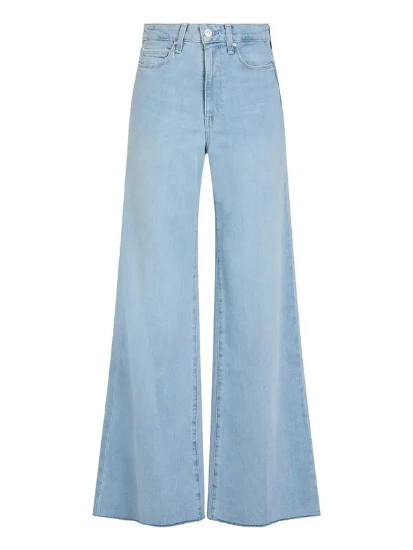 Paige Harper High-rise Wide-leg Jeans - Light Denim