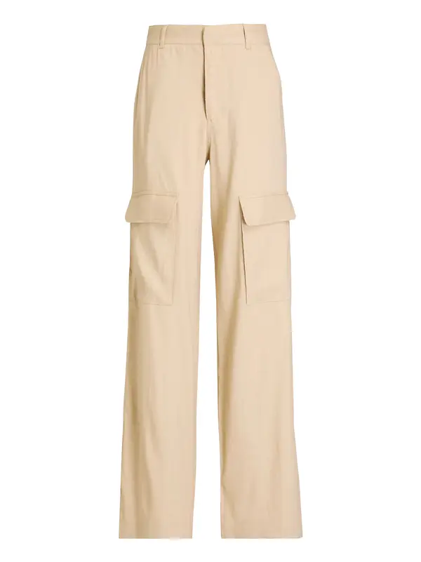 FRAME Linen-blend Twill Cargo Pants - Beige