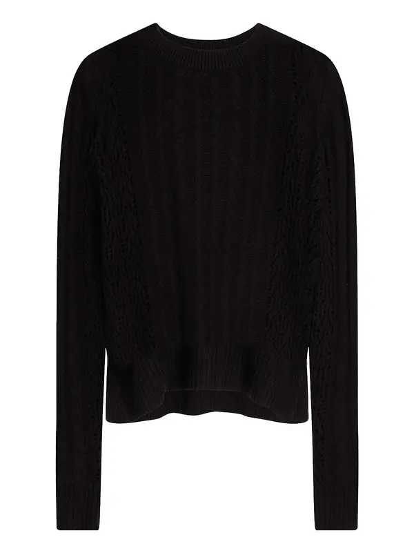 Autumn Cashmere Cable-knit Cashmere Sweater - Black