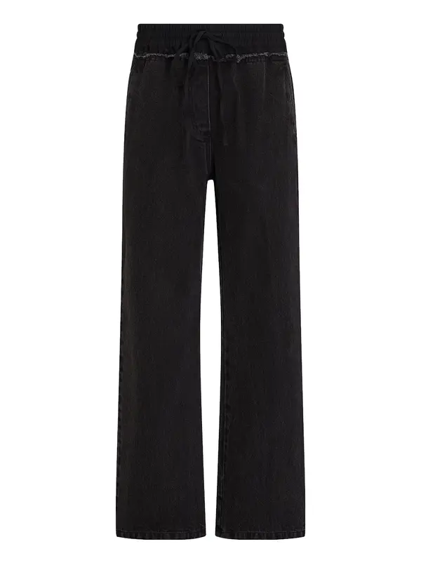 3.1 Phillip Lim Frayed High-rise Straight-leg Jeans - Black