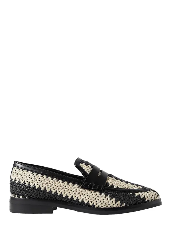 3.1 Phillip Lim Alexa Raffia Loafers - Black