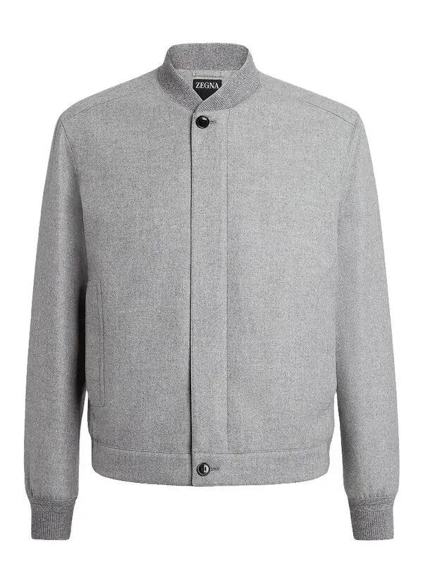 Zegna Oasi Cashmere Elets Blouson Jacket - Grey