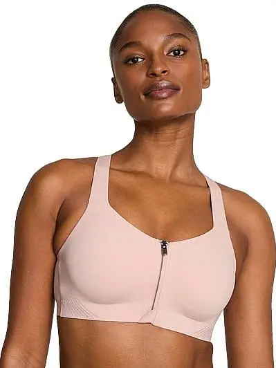 Victoria's Secret Vsx Knockout™ Front-close Sports Bra - Beige