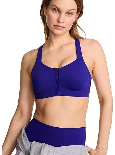 Victoria's Secret Vsx Knockout™ Front-close Sports Bra - Blue