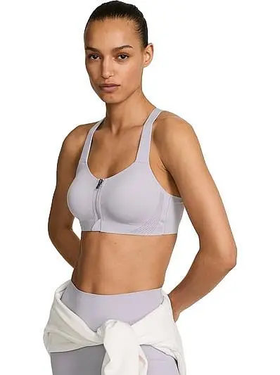 Victoria's Secret Vsx Knockout™ Front-close Sports Bra - Grey