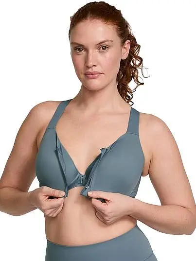 Victoria's Secret Vsx Knockout™ Front-close Sports Bra - Grey