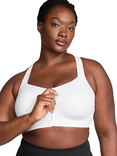 Victoria's Secret Vsx Knockout™ Front-close Sports Bra - White,ivory