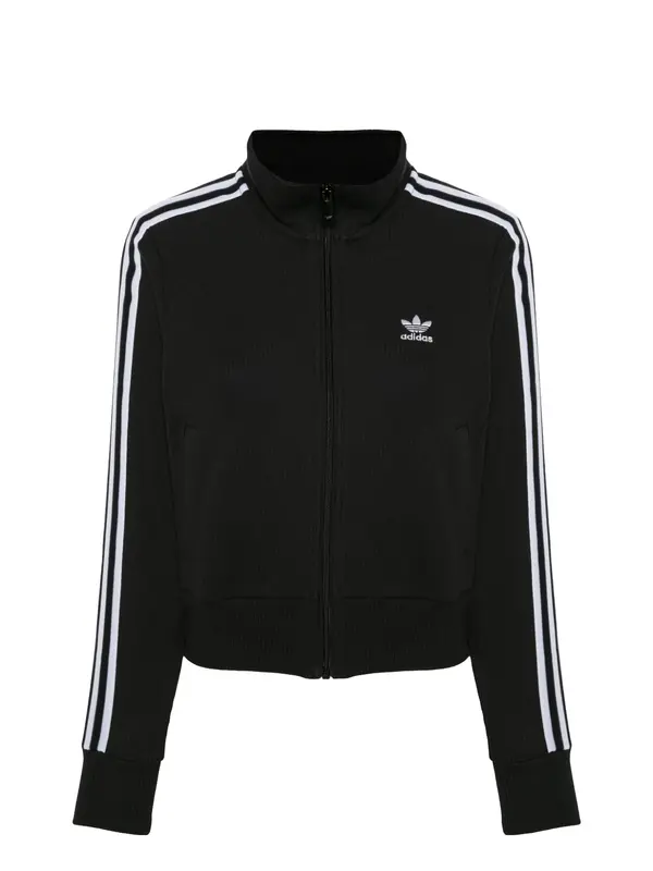 Adidas Ribbed-knit Zip Sweatshirt - Black