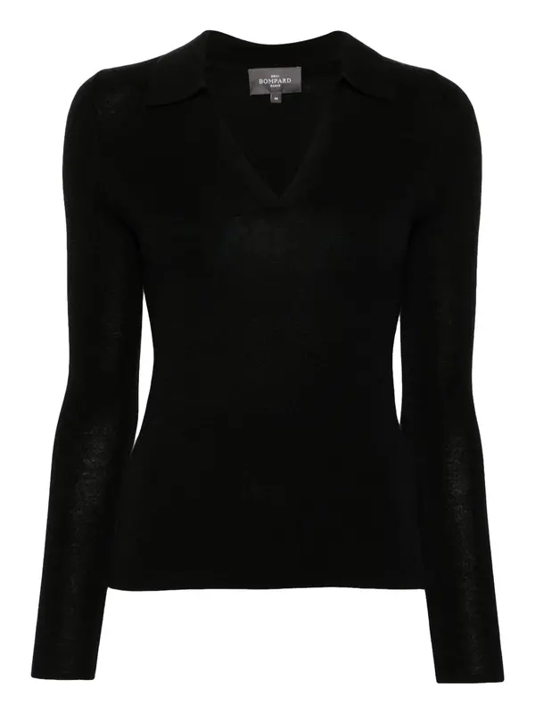 Eric Bompard Knitted Polo Top - Black