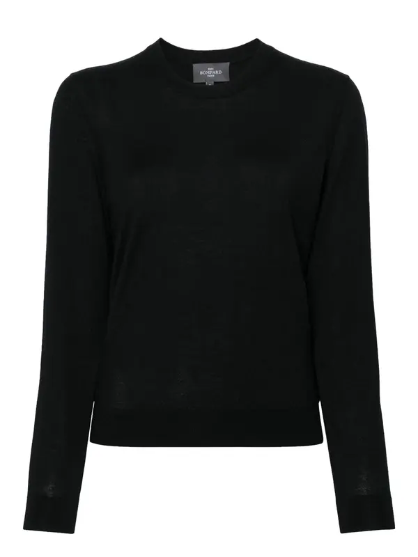 Eric Bompard Extrafine Round-neck Sweater - Black