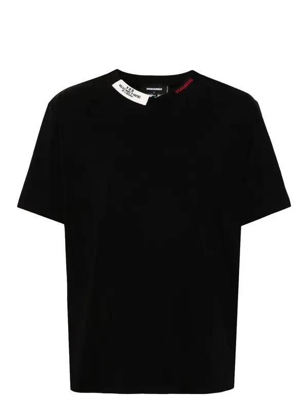 Dsquared2 Logo-embroidered T-shirt - Black