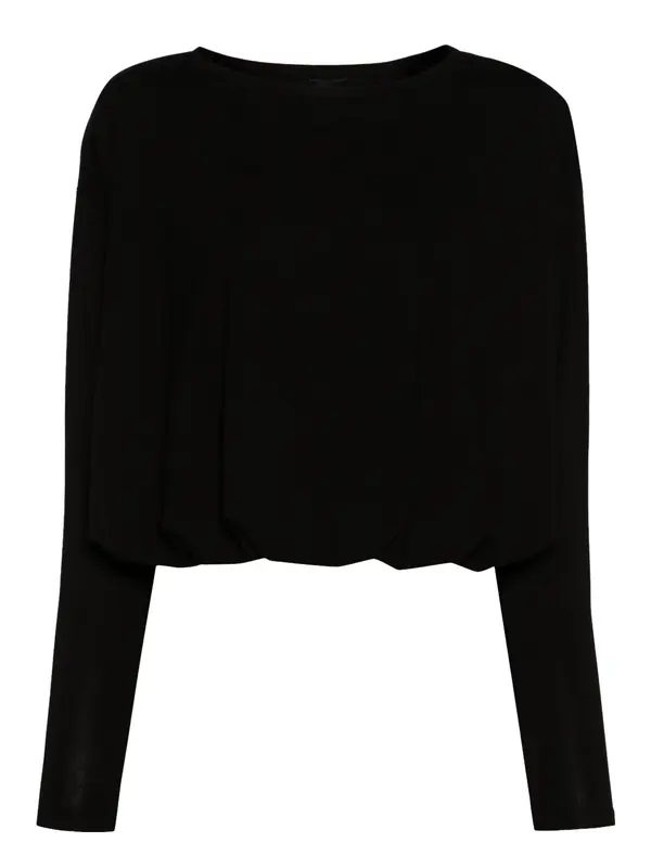Pinko Draped Jersey T-shirt - Black