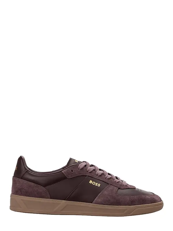 BOSS Brandon Lace Up Sneakers - Dark Red