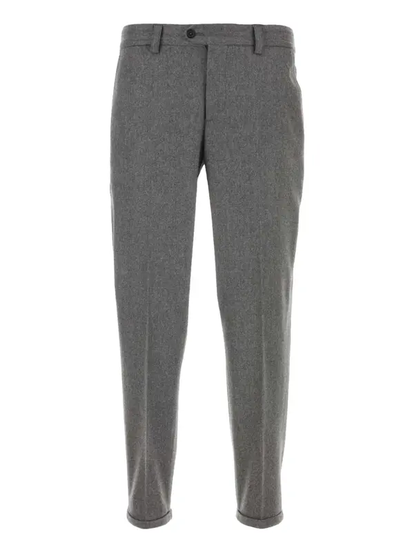PT TORINO Slim-fit Tapered Trousers - Grey