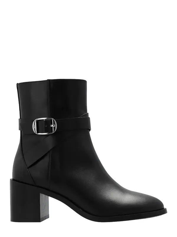 STUART WEITZMAN Esme Leather Biker Boots - Black