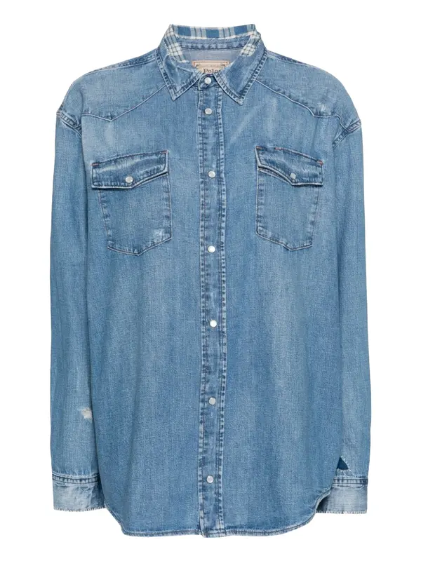 Polo Ralph Lauren Distressed Denim Shirt - Blue