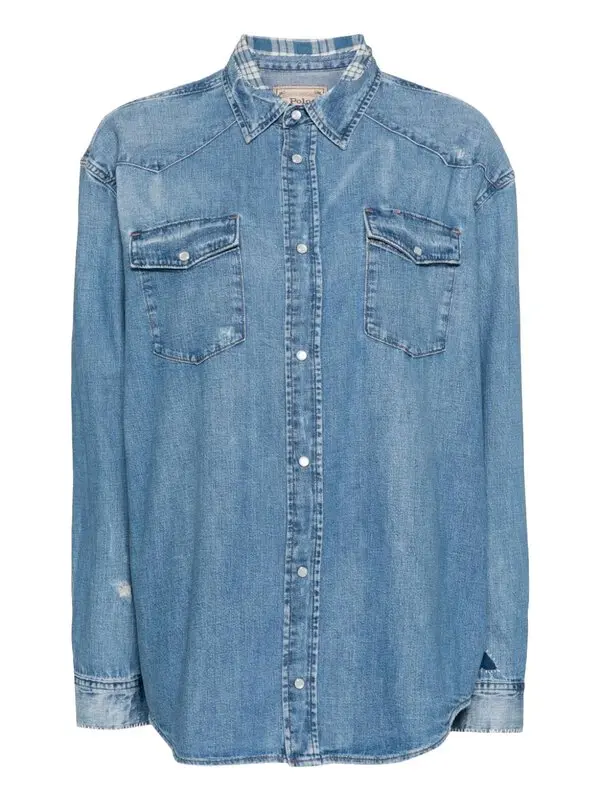 Polo Ralph Lauren Distressed Denim Shirt - Blue