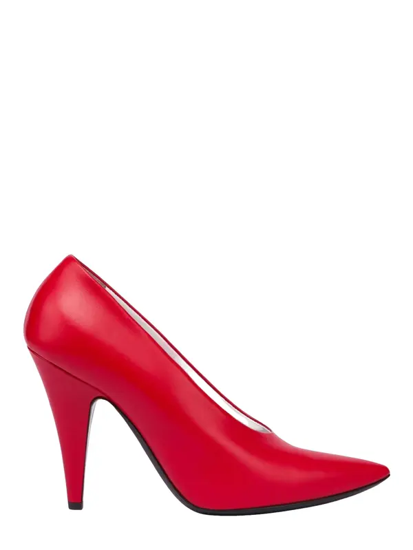 Moschino 100mm Leather Pumps - Red