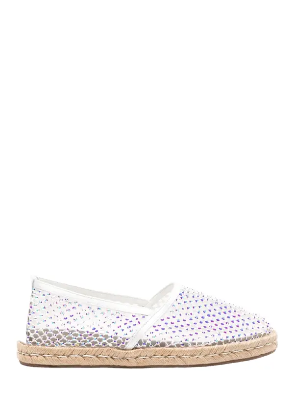 LE SILLA Gilda Crystal-embellished Espadrilles - White