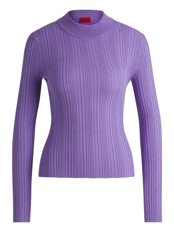 Hugo Ribbed-knit Jumper - Purple