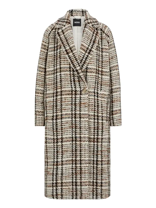 BOSS Check-pattern Coat - Neutrals