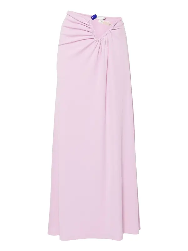Christopher Esber Tri-crystal Ruched Maxi Skirt - Pink