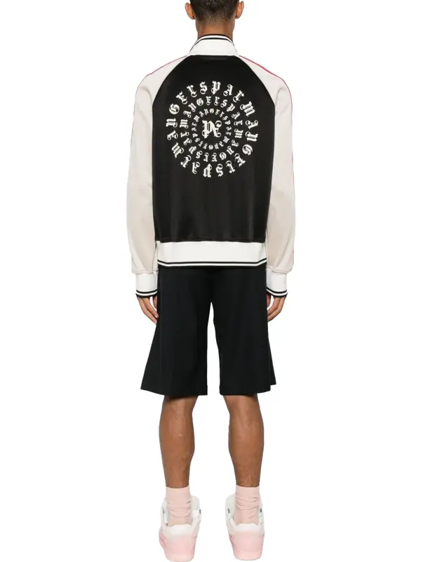 Palm Angels Monogram Color-block Track Jacket - Black