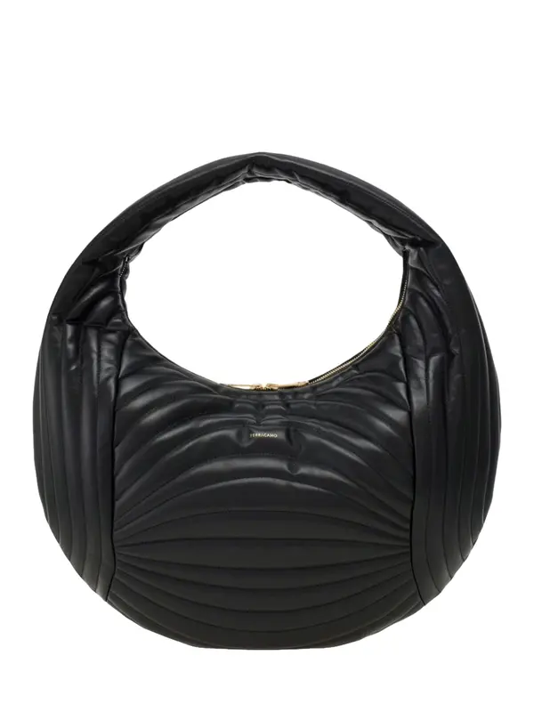 FERRAGAMO Quilted Hobo Bag - Black