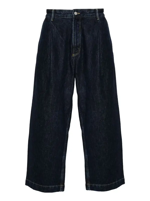 Studio Nicholson Pleated Denim Jeans - Blue