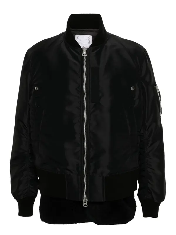 Sacai Twill Bomber Jacket - Black