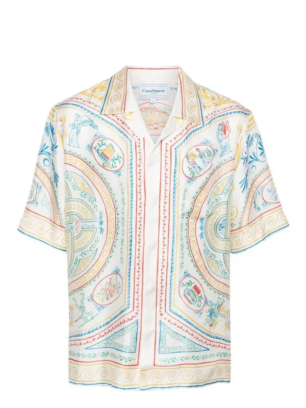 Casablanca Silk Cuban Shirt - White