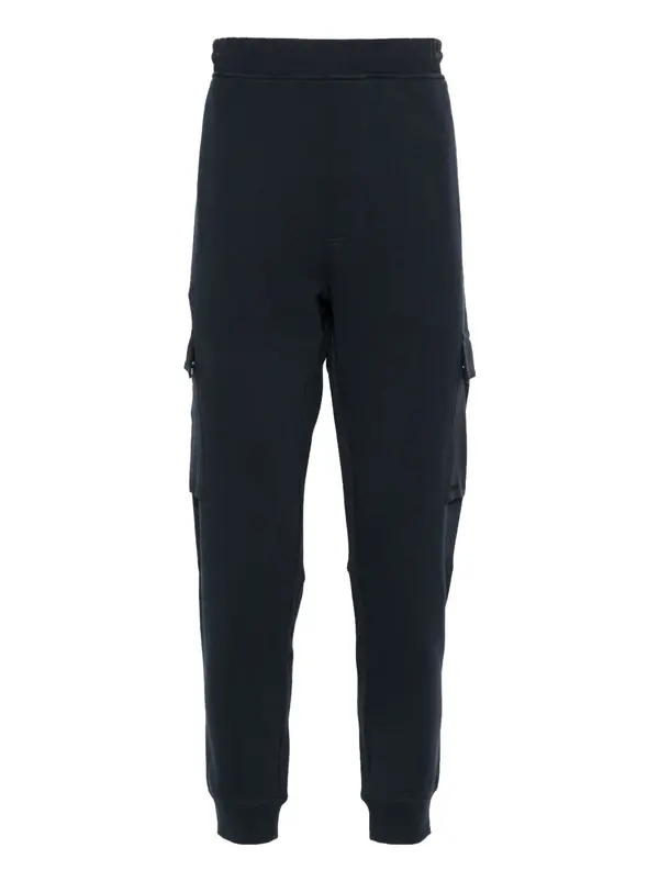BOSS Cotton Cargo Track Pants - Blue