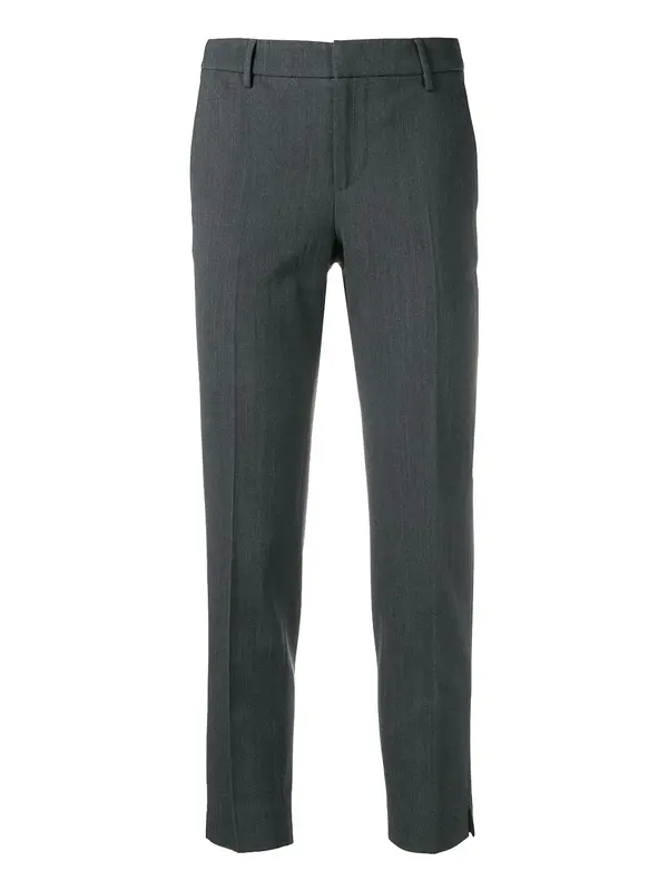 PT TORINO Plain Tailored Trousers - Grey