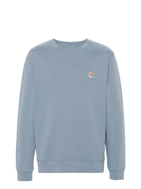Maison Kitsuné Fox Head-patch Sweatshirt - Blue